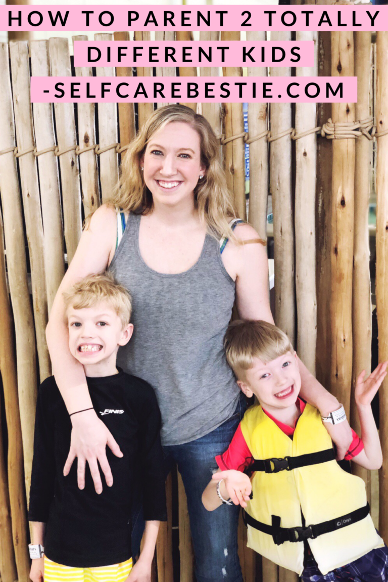How To Parent 2 Totally Different Kids | selfcarebestie.com